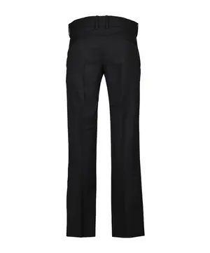 COURREGES Straight Leg Pressed Crease Pants With Embroidered Logo