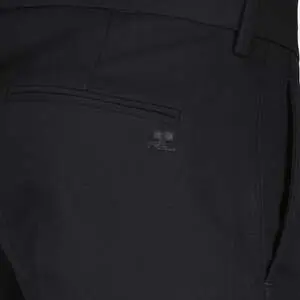 COURREGES Straight Leg Pressed Crease Pants With Embroidered Logo
