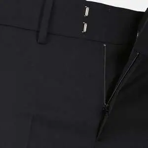 COURREGES Straight Leg Pressed Crease Pants With Embroidered Logo