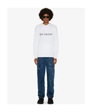 Givenchy Logo Printed Drawstring Hoodie - White