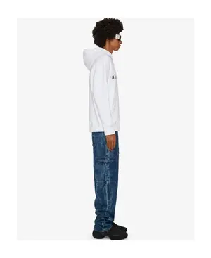 Givenchy Logo Printed Drawstring Hoodie - White