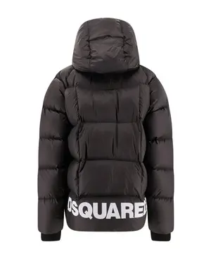 Dsquared2 Padded Zip-up Hooded Jacket - Black