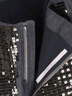 Rick Owens Strapless Sequin Embellished Maxi Dress With Back Zip And Slit