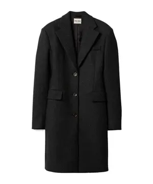 Miu Miu Single-breasted Wool Coat - Grey