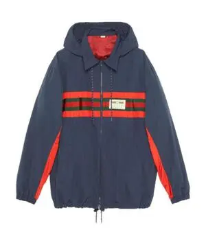 Gucci Logo-appliquéd Hooded Windbreaker