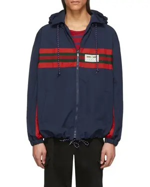 Gucci Logo-appliquéd Hooded Windbreaker