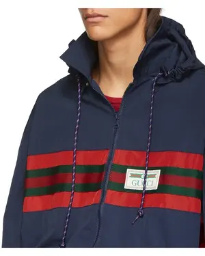 Gucci Logo-appliquéd Hooded Windbreaker