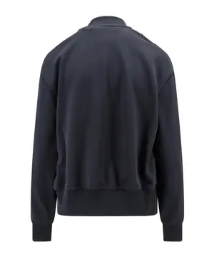 Palm Angels Logo Embroidered Zipped Jacket - Black