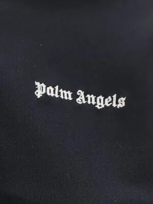 Palm Angels Logo Embroidered Zipped Jacket - Black