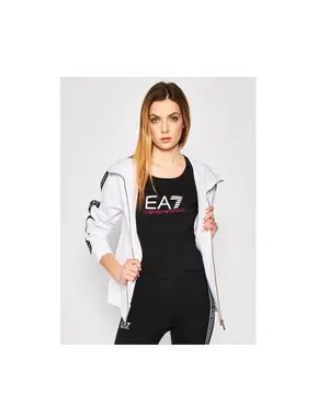 EA7 Logo Hooded Zip-up Jacket