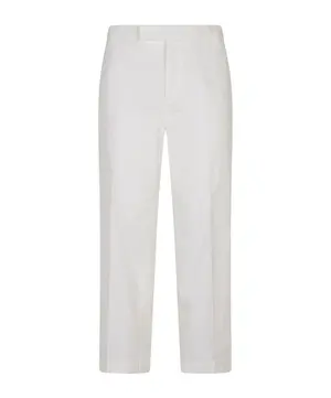 Thom Browne Pressed Crease Tapered Leg Chinos - White