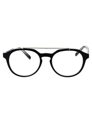 Dior Logo Flat Mirror Eyeglasses - Black