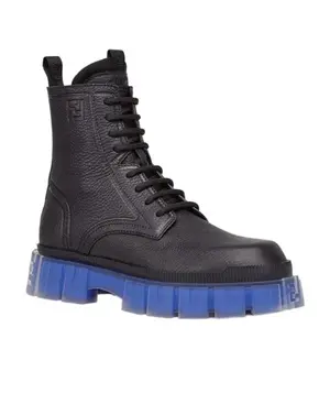 Fendi Ff-motif Combat Boots