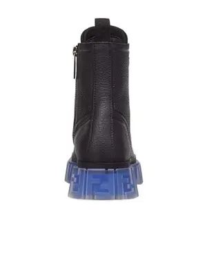 Fendi Ff-motif Combat Boots