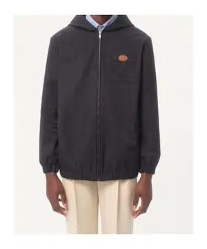 Valentino Garavani Nylon Hooded Jacket With Vlogo Patch