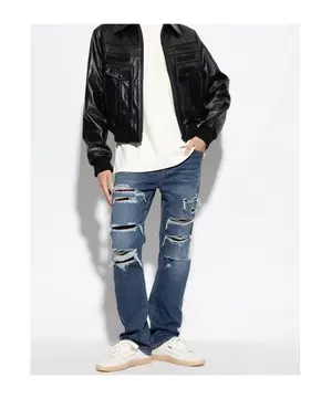 Amiri Embossed Pacific Bones Sneakers - Cream
