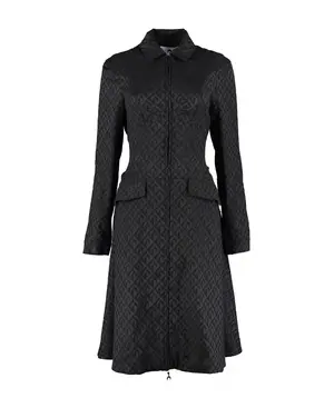 MARINE SERRE Zip-up Shirt Dress