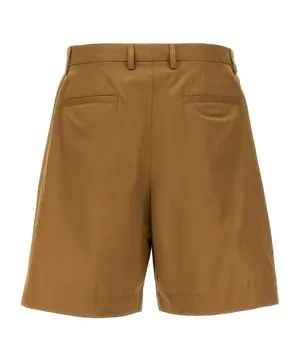 A.p.c. Pleated Bermuda Shorts - Brown