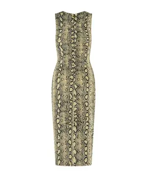 Michael Kors Snake Print Stretch Jersey Racerback Dress