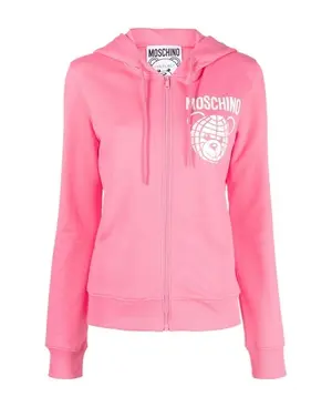 Moschino Print Full Zip Hoodie