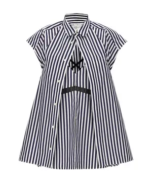 Sacai Striped Poplin Sleeveless Shirt
