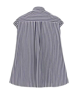 Sacai Striped Poplin Sleeveless Shirt