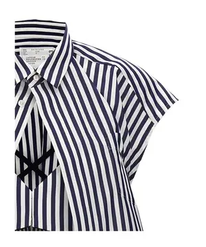 Sacai Striped Poplin Sleeveless Shirt