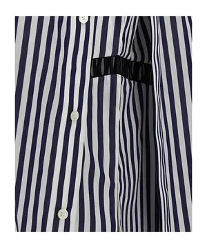 Sacai Striped Poplin Sleeveless Shirt