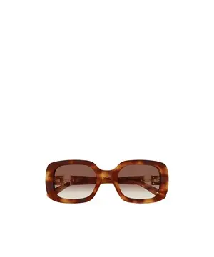 Chloé Eyewear Square Frame Sunglasses With Tinted Lenses - Brown