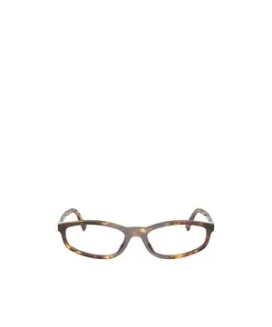 Miu Miu Miu Miu Oval Frame Eyeglasses Gray