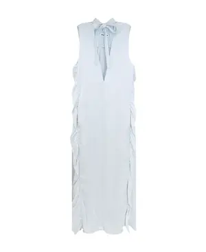 JIL SANDER Sleeveless Maxi Dress With Ruffled Details