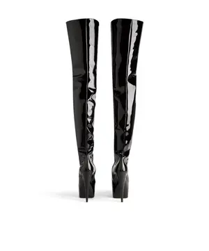 Balenciaga Over The Knee Patent Leather Boots