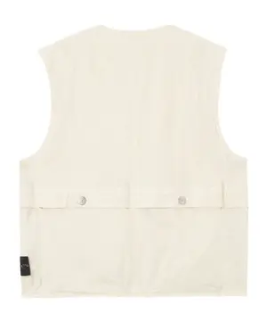 Stone Island V-neck Vest With Bellows Pockets