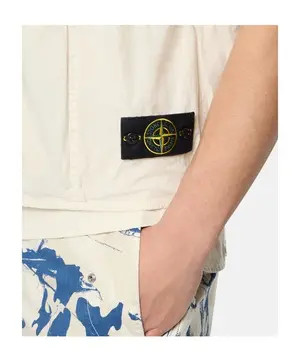 Stone Island V-neck Vest With Bellows Pockets