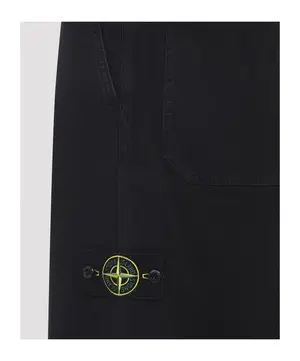 Stone Island Loose-fit Cotton Pants - Black