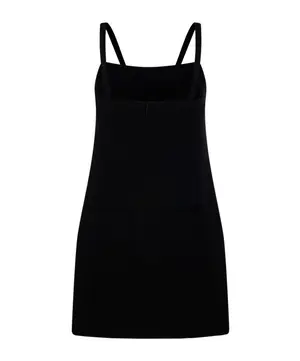 Max Mara Embellished Sleeveless Square Neck Mini Dress