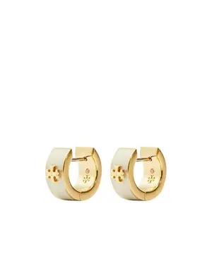 Tory Burch Kira Huggie Earrings - Tory Gold / New Lvory