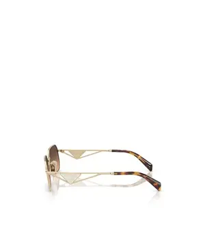 Prada Rectangular Frame Sunglasses - Brown