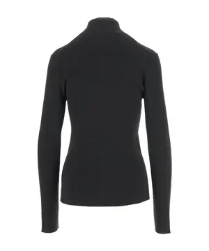 JIL SANDER Zip-up Ribbed-knit Cardigan