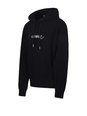 Off-White Logo Printed Drawstring Hoodie