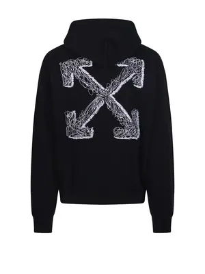 Off-White Logo Printed Drawstring Hoodie