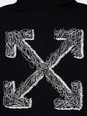 Off-White Logo Printed Drawstring Hoodie