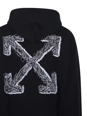 Off-White Logo Printed Drawstring Hoodie