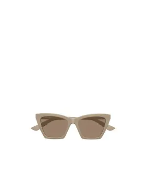 Alexander McQueen Cat Eye Frame Sunglasses - Beige