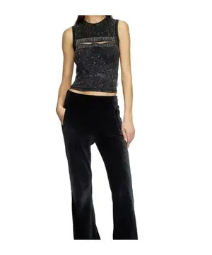 DIESEL® Ribbed Tank Top - Black