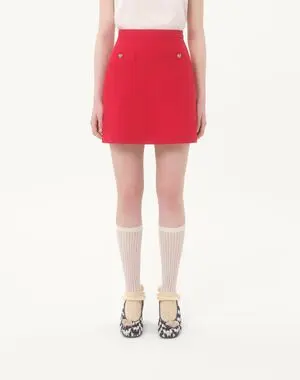 Valentino Garavani Crepe Couture Heart Motif Mini Skirt