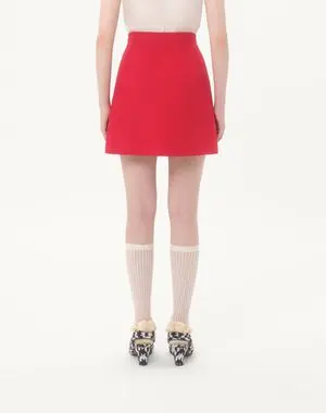 Valentino Garavani Crepe Couture Heart Motif Mini Skirt