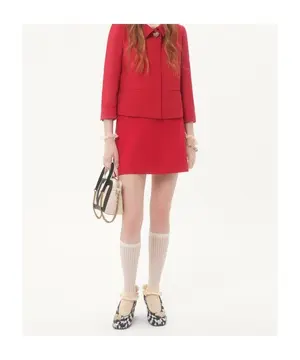 Valentino Garavani Crepe Couture Heart Motif Mini Skirt