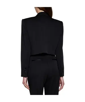 Dolce & Gabbana Cropped Tailored Blazer With Lapel Detail