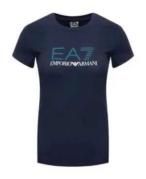 EA7 Round Neck Short Sleeve T-shirt - Black